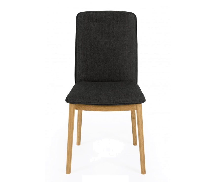 Ēdamistabas krēsli Adra - Ozola masīvkoka krēsli ar audumu apdari.