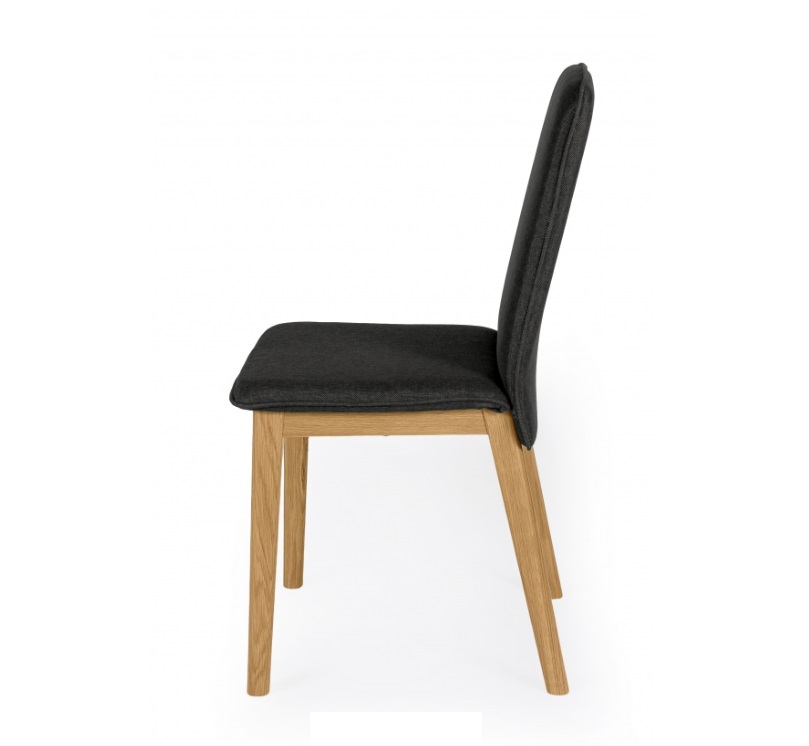 Ēdamistabas krēsli Adra - Ozola masīvkoka krēsli ar audumu apdari.