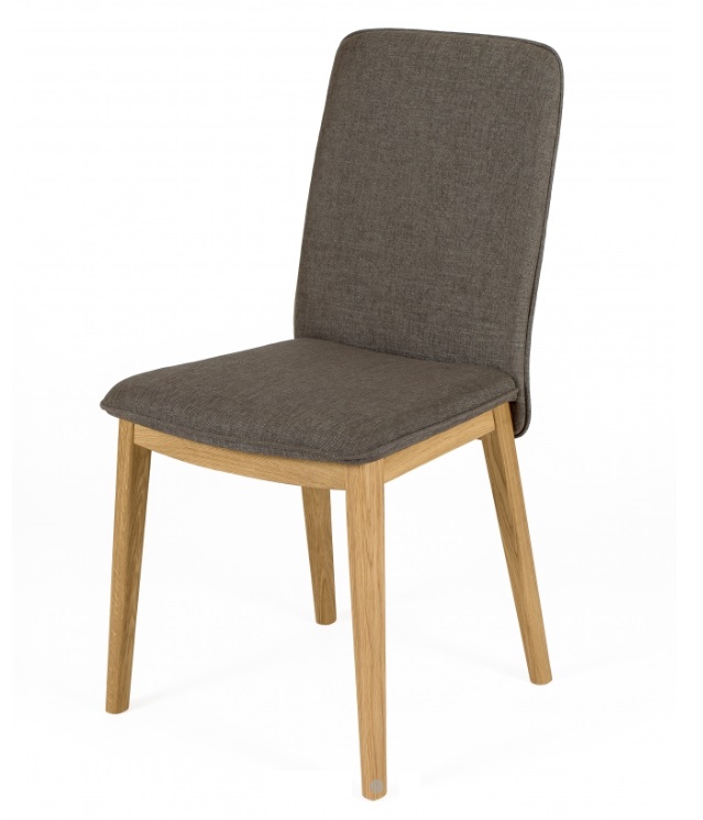 Ēdamistabas krēsli Adra - Ozola masīvkoka krēsli ar audumu apdari.