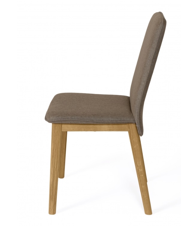 Ēdamistabas krēsli Adra - Ozola masīvkoka krēsli ar audumu apdari.