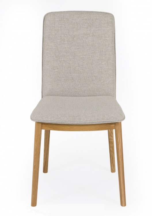 Ēdamistabas krēsli Adra - Ozola masīvkoka krēsli ar audumu apdari.