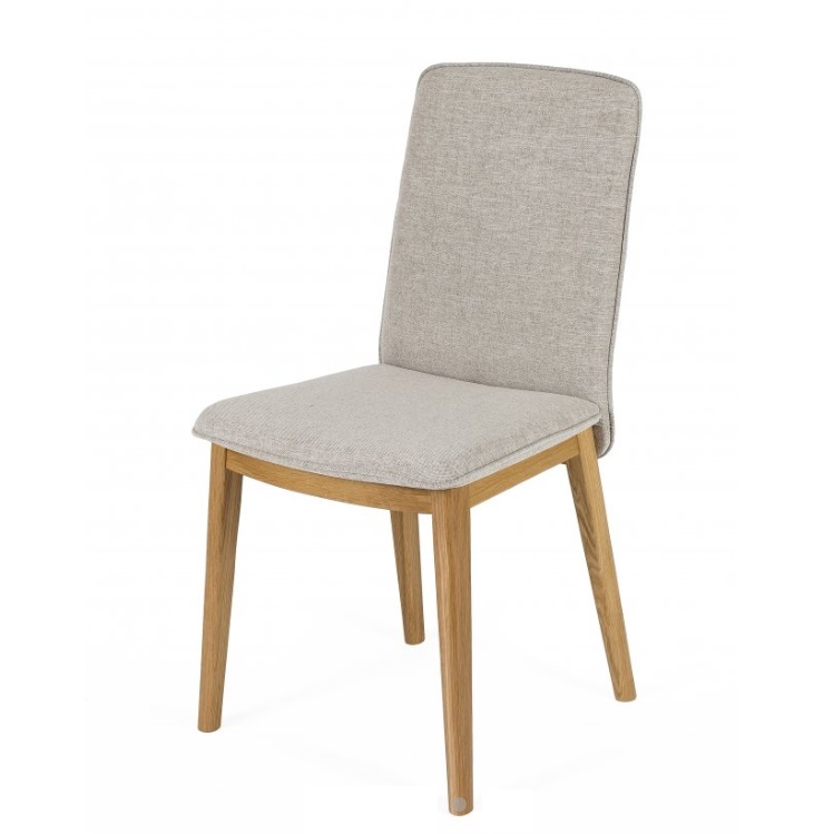 Ēdamistabas krēsli Adra - Ozola masīvkoka krēsli ar audumu apdari.