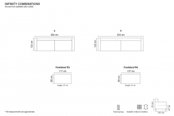 Dīvāns Infinity Bellus ir ērts modulējams dīvāns. Mākoņistēmas dīvāns.